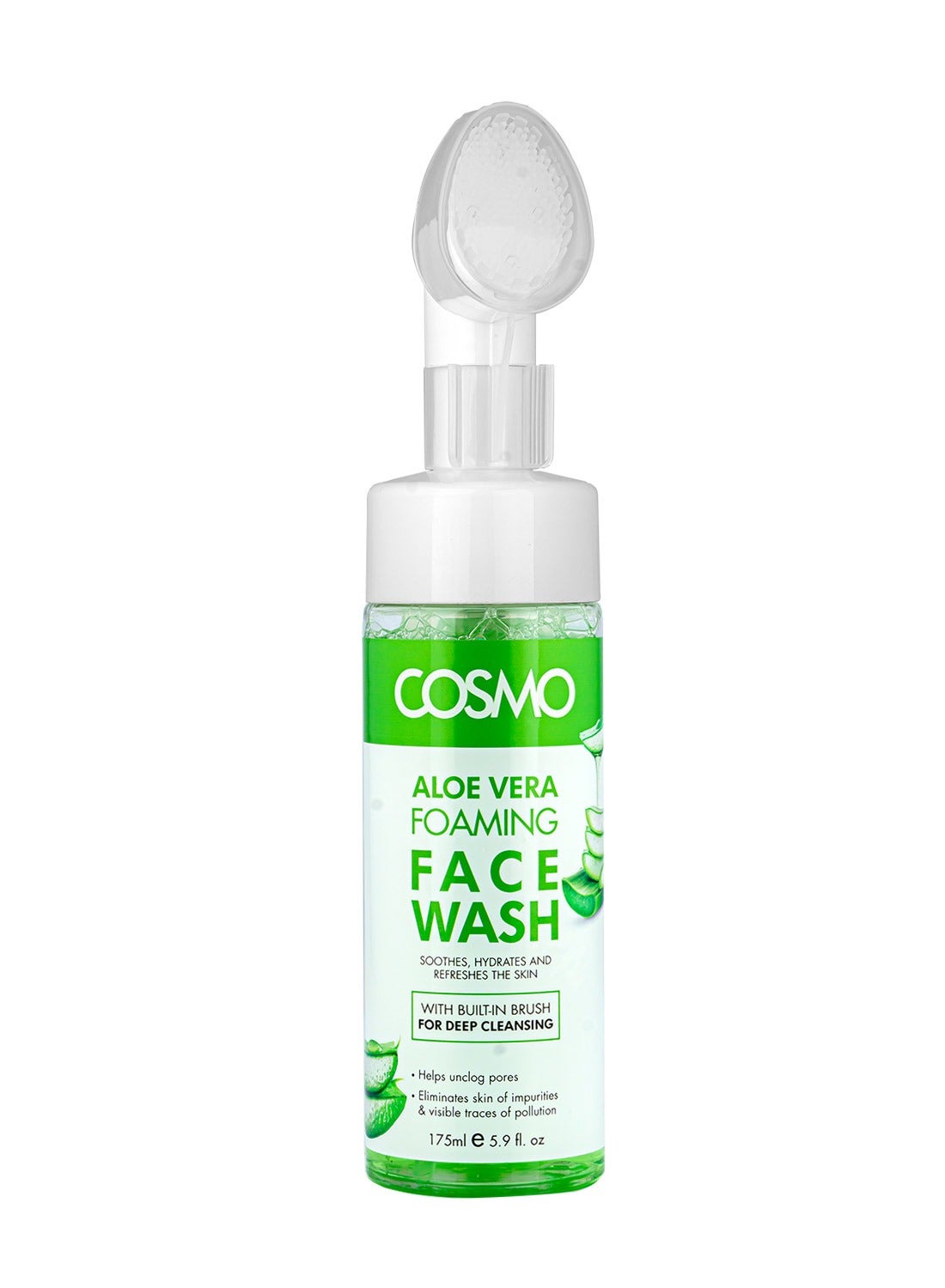 COSMO Aloe vera Foaming Face Wash With Built In Brush For Deep ...