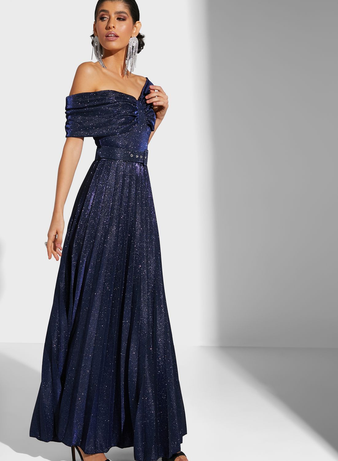 Namshi x Tamara Jamal Bardot Shimmer Dress | Best Price KSA | Riyadh ...