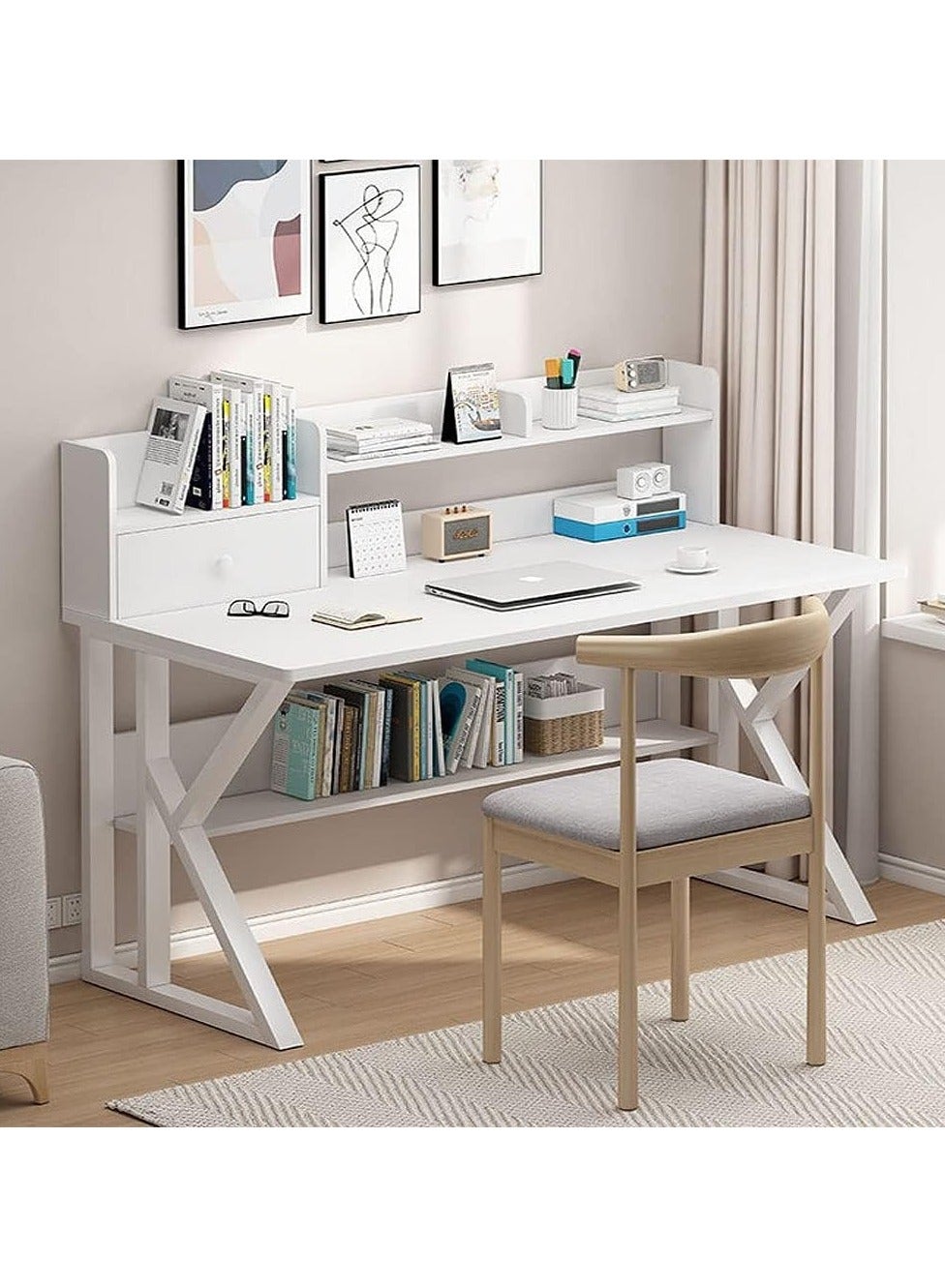 DubaiGallery Study desk bookshelf composite computer desk modern ...
