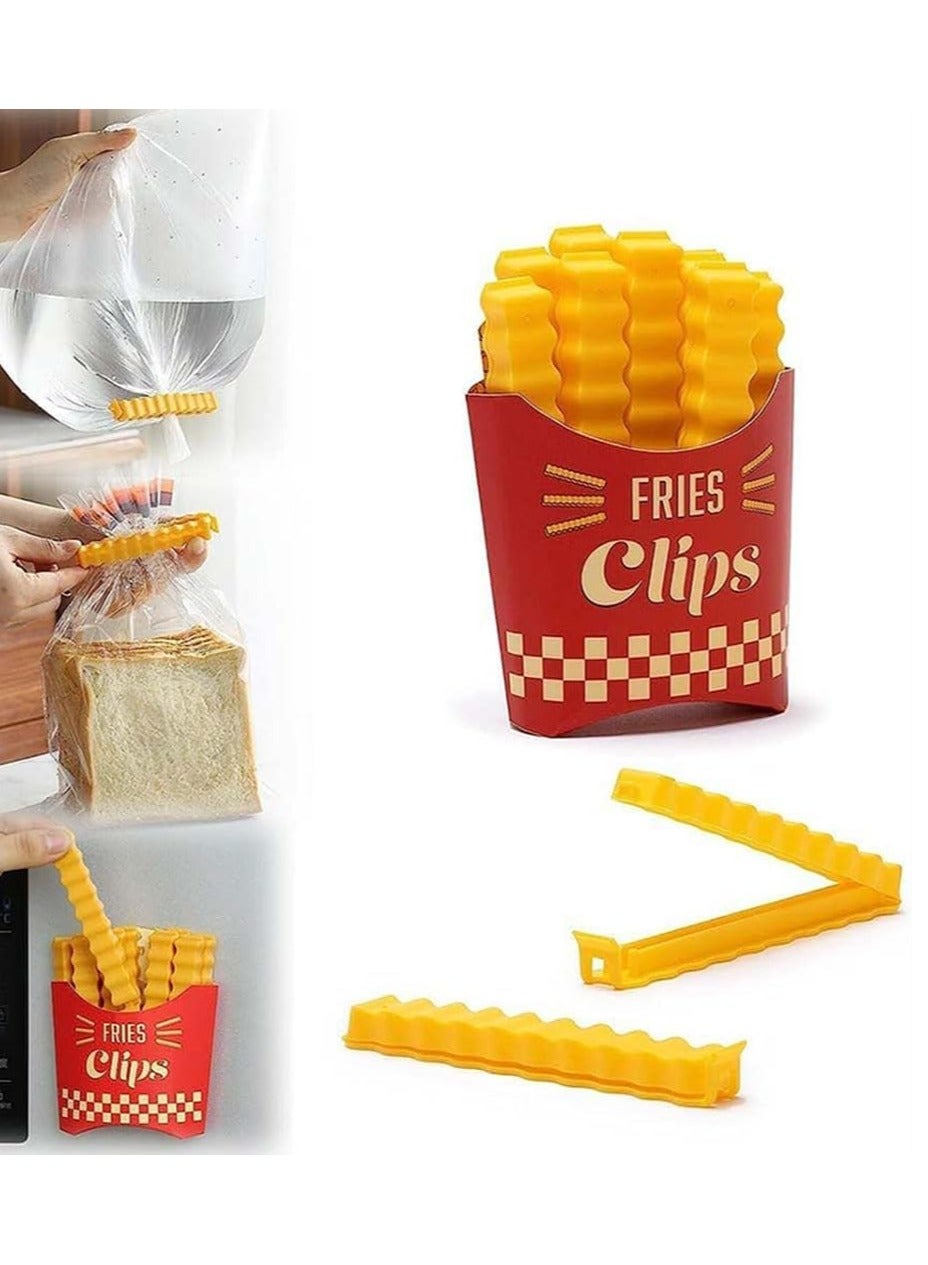 JoyousSto 12 Pcs French Fries Shaped Fun Bag Clips, Bag Clips for Food ...