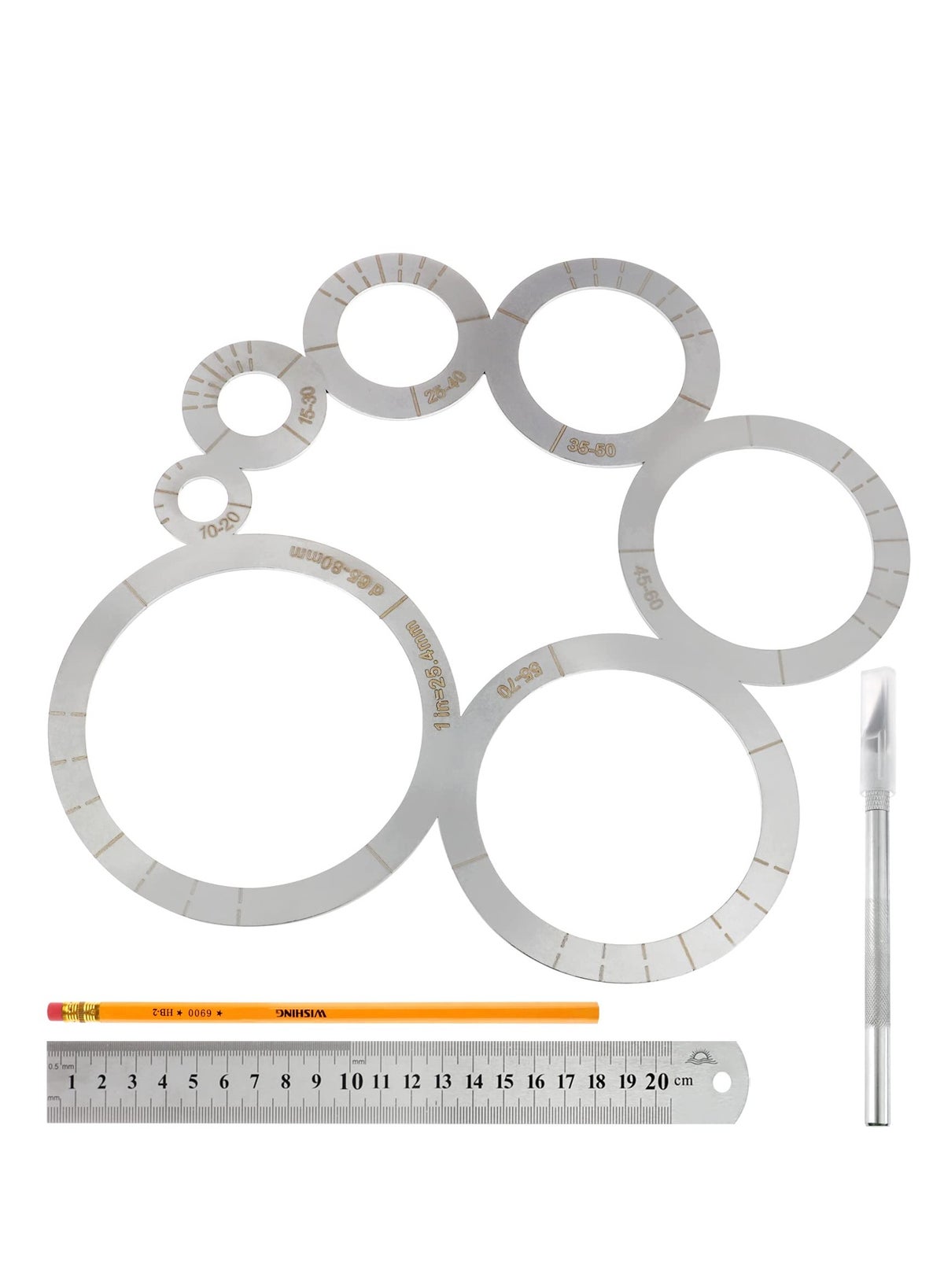 Excefore Circle Ruler, Leather Cutting Tool Set, Round Leather Corner ...