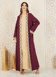 Styli Embroidered Lace Trim Abaya KSA | Riyadh, Jeddah