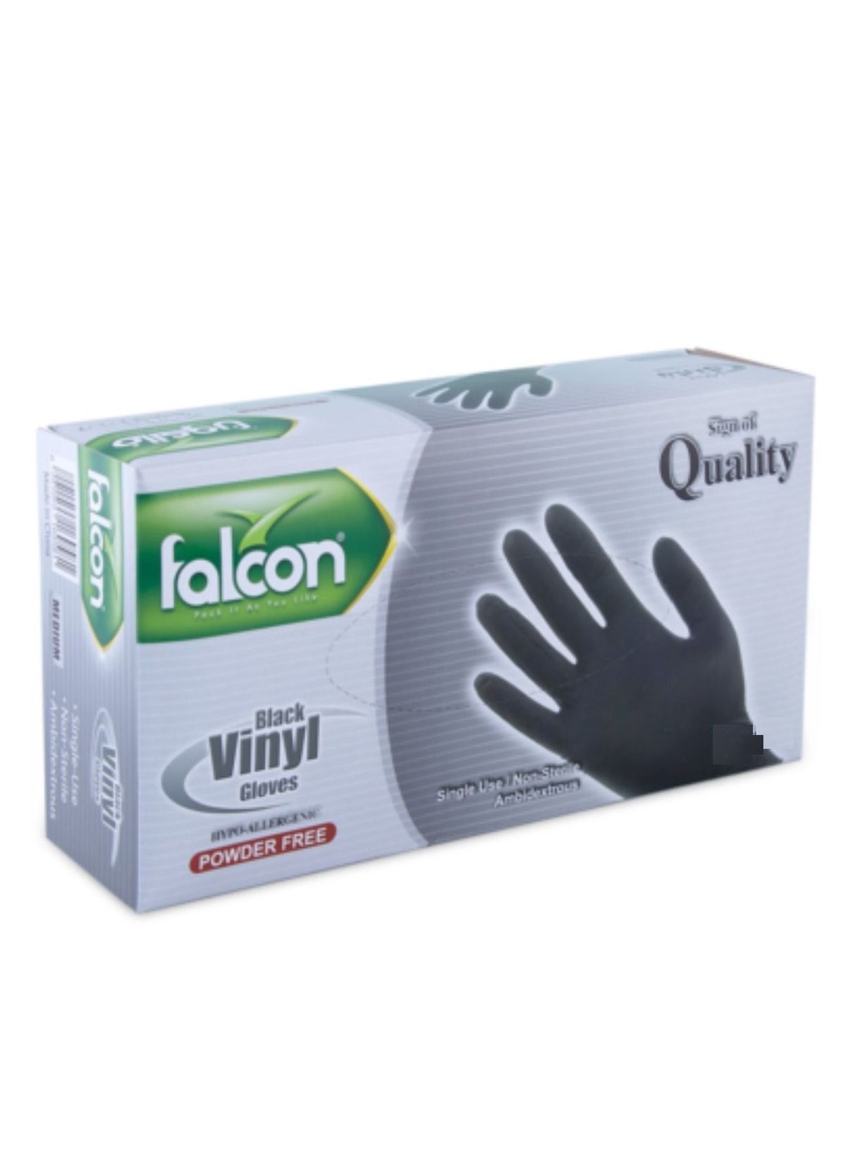 Falcon Falcon Vinyl Gloves - Black Powder Free - 100 Pieces | Best ...
