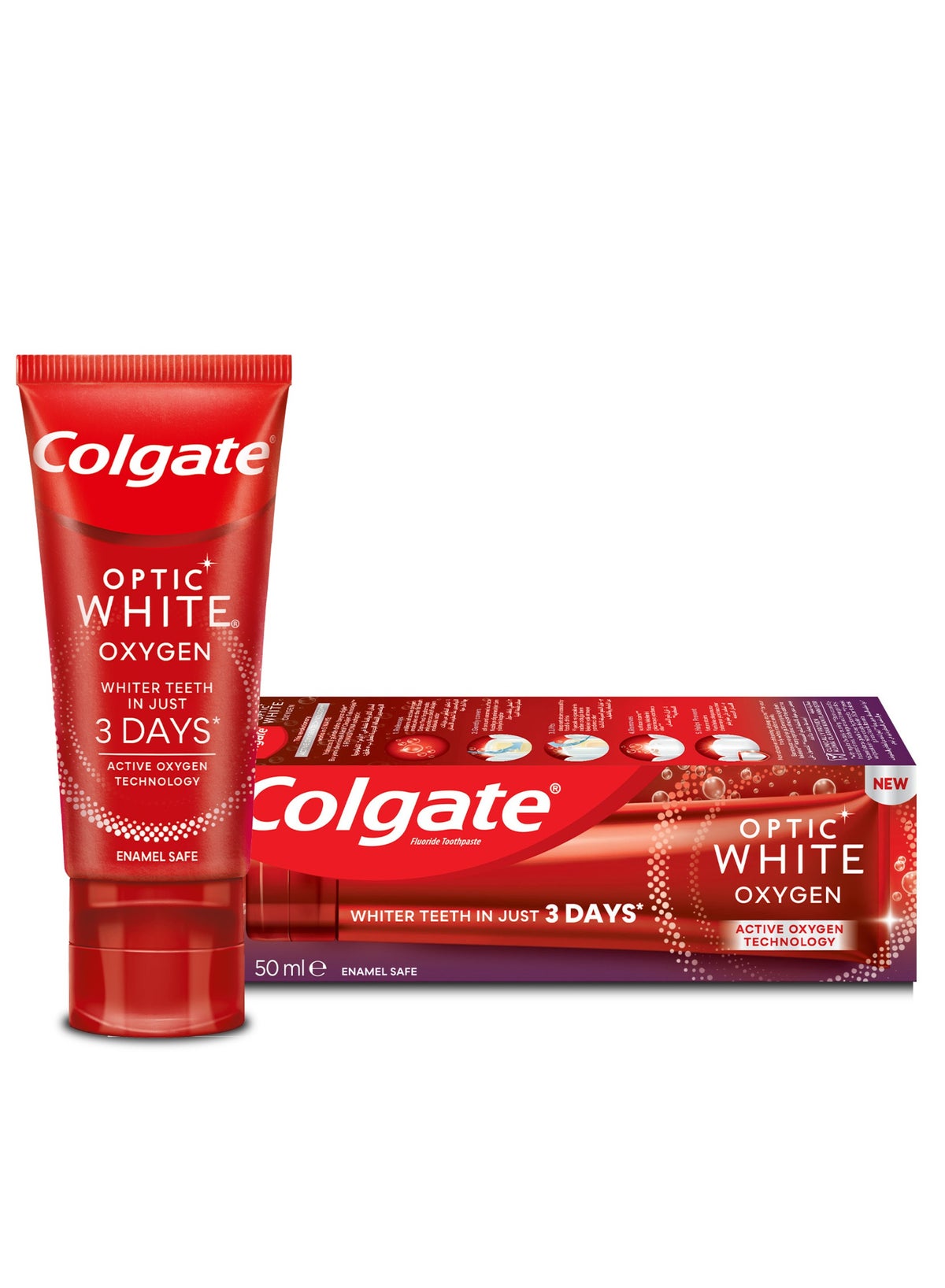 Colgate Optic White Oxygen Technology Toothpaste 50ml | Best Price KSA ...
