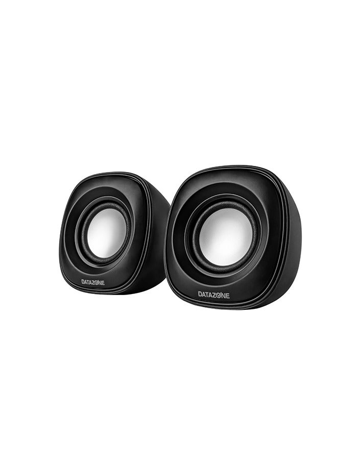 Datazone Mini Desktop Speaker with Modern Design, USB and AUX Powered ...