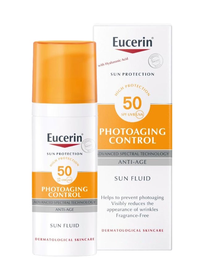 Buy Eucerin Sun Fluid Photoaging Control SPF Online | 15 Minutes ...