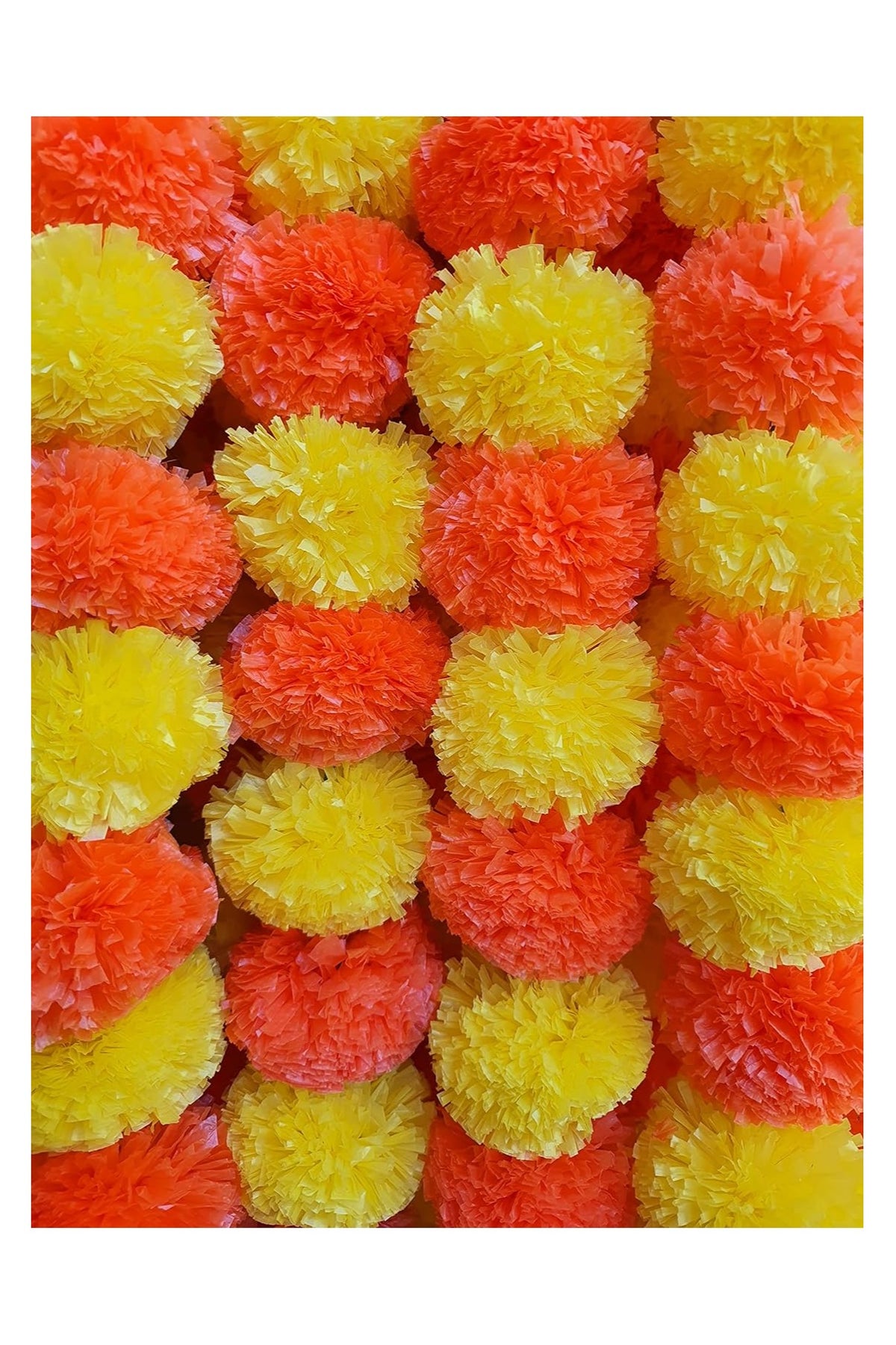 Shreeji Artificial Marigold Garland – Pack of 5, 5.1 ft Each | 34 ...