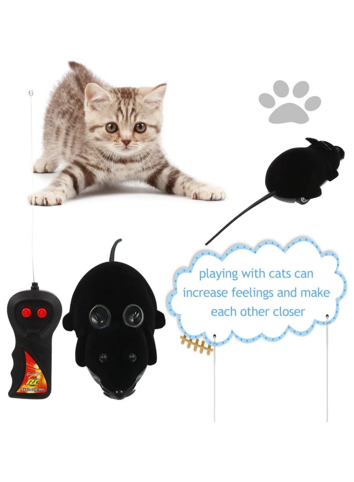 Generic Remote Control Joke Toys Prank Fake Rat Realistic Plush Mouse ...