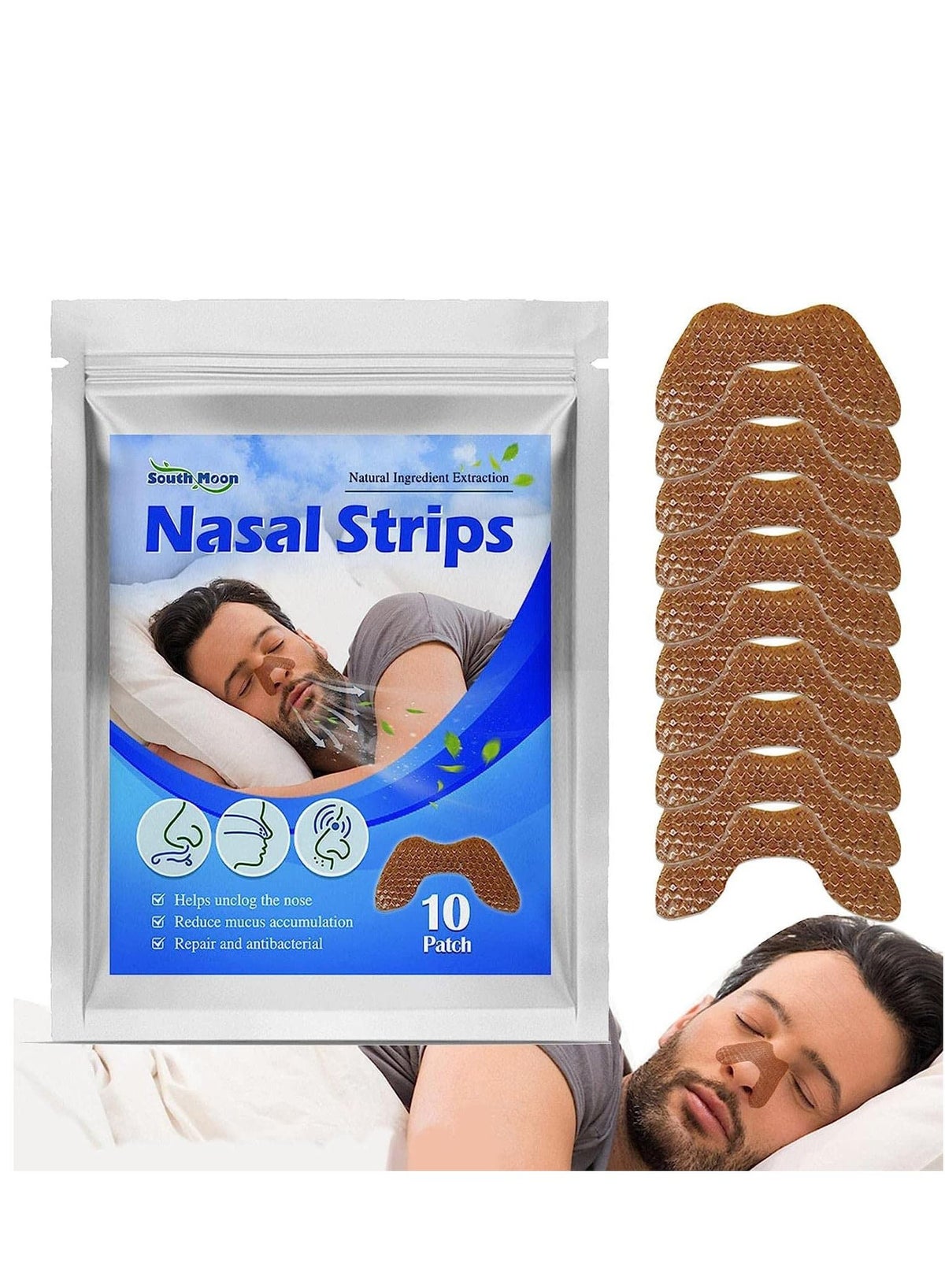 SYOSI Nose Breathing Strip Nasal Strips For Snoring Better 20-Pcs Hale ...