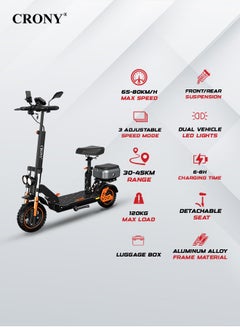 Crony M5 Pro High-Speed Electric Scooter Up to 65 km/h, 10-Inch Wide ...