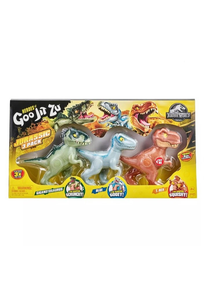 GOO JIT ZU Heroes of Goo Jit Zu Jurassic World Action Figure Multipack ...