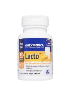 ENZYMEDICA Lacto, Maximum Strength Formula for Dairy Intolerance, With ...