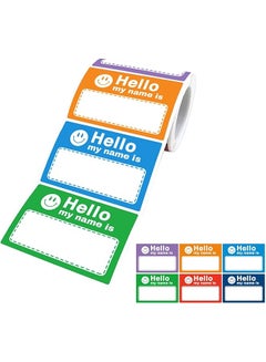 erorex 250 Pcs 3.62 * 2.25 Inches Name Tag Labels Stickers Inch Hello ...