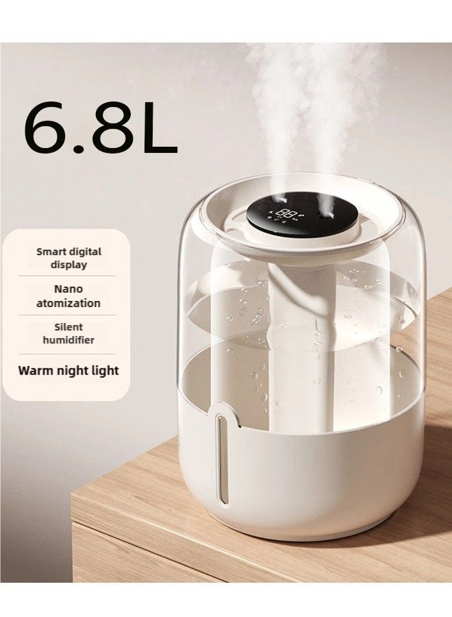 Generic 6.8L Large Capacity Humidifier USB Dual Spray with Night Light ...