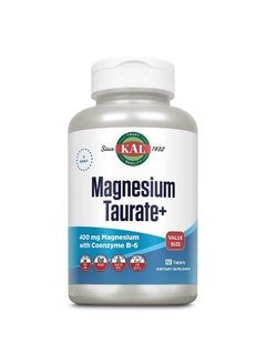 KAL Magnesium Taurate 400mg Plus CoEnzyme Vitamin B6, Chelated ...