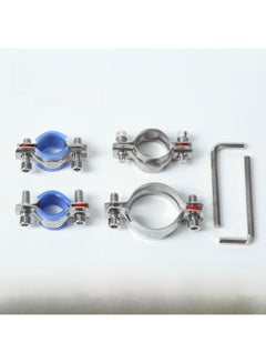 Generic Thickened 304 Stainless Steel Flat Plate Pipe Clamp Blue Pad ...