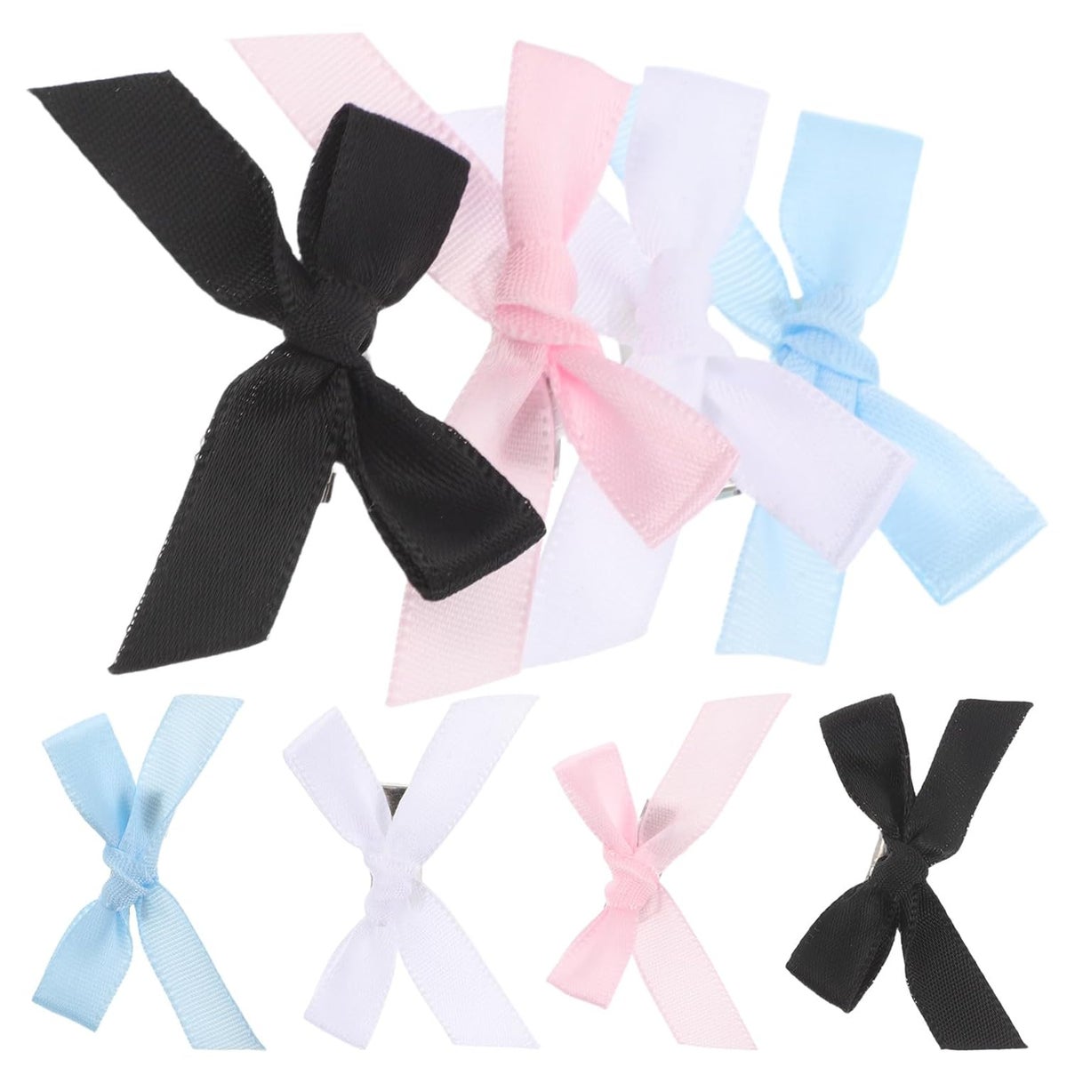Generic 40Pcs Mini Bow Hair Clips 4cm Metal Barrettes Ribbon Hairpins ...