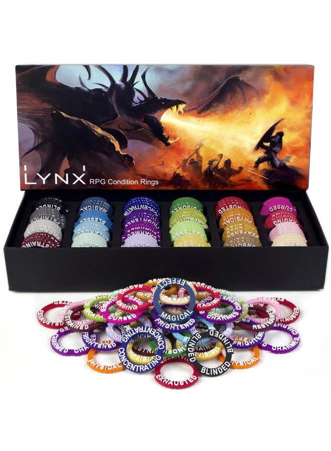 lynx DND Miniatures Condition Markers - 96 Rings to Track 24 Different ...