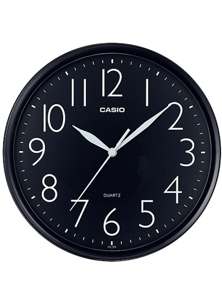 CASIO Casio Wall clock Analog Black Dial Case Material Resin IQ-05-1DF ...