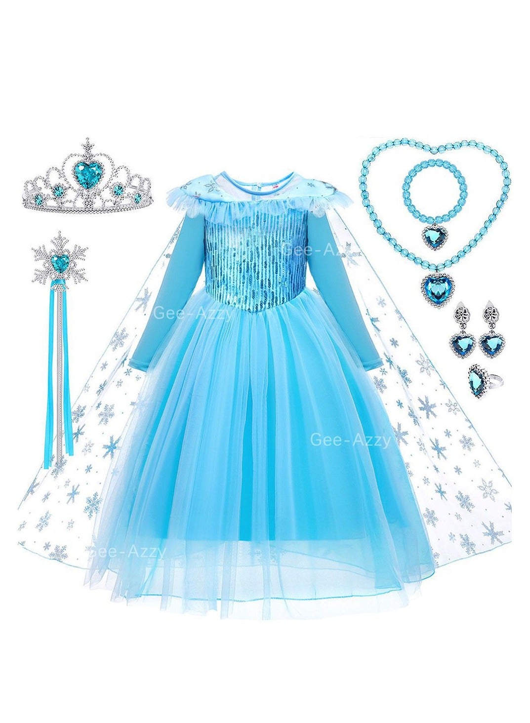 Snow Queen Costumes, Dress Girls Party Cosplay Girl Clothing Snow Queen ...