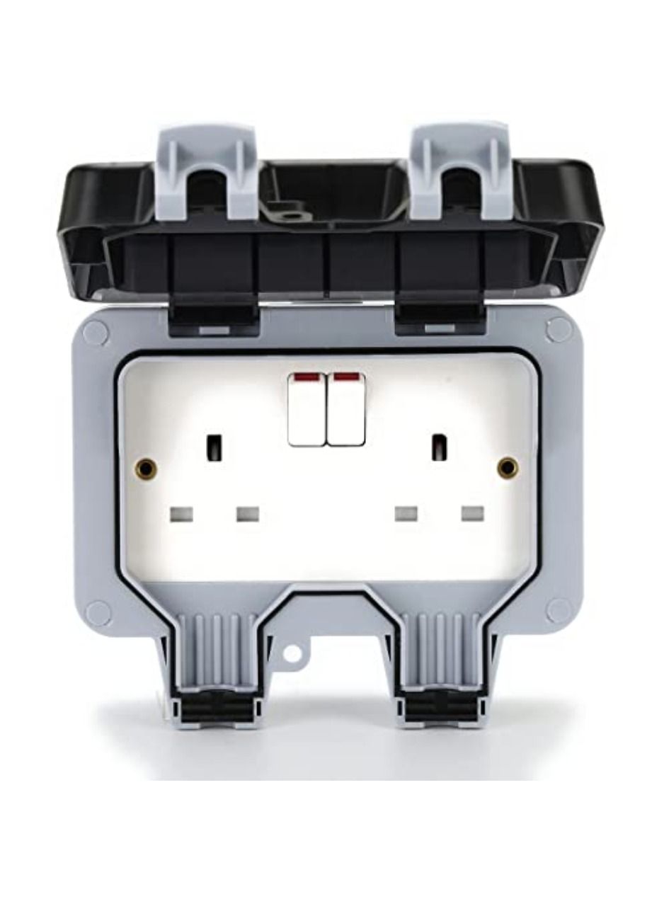 WINTEX Waterproof Outdoor Socket Rainproof Wall Electrical Outlets IP66 ...