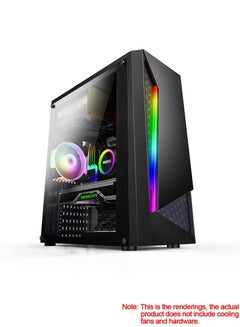 EVESKY Acrylic Side Transparent Gaming Case with RGB Colorful Light,RGB ...