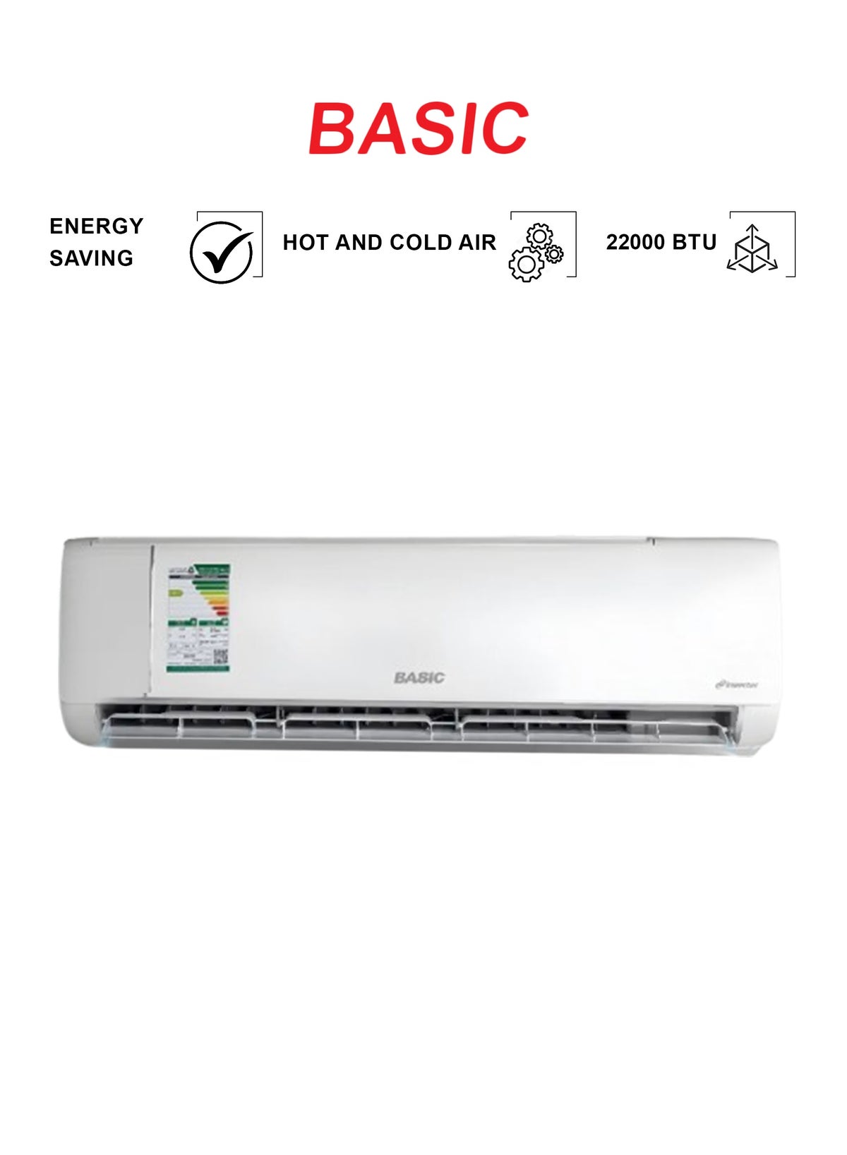 BASIC Split Air Conditioner 22000 BTU - Inverter - Hot/Cold - White ...
