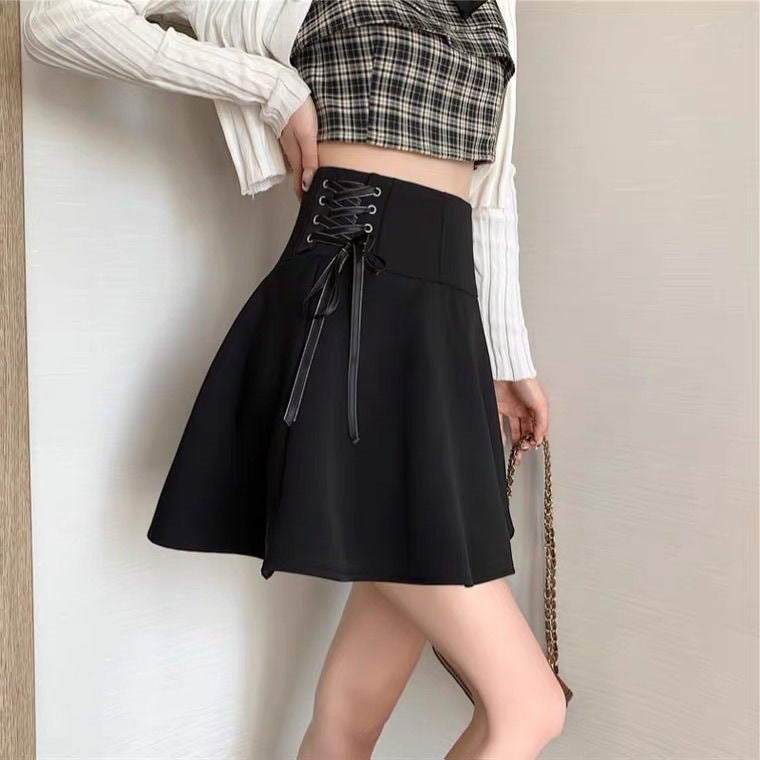 Generic 2024 Spring New Style Strap High Waist Fishbone Skirt Design ...