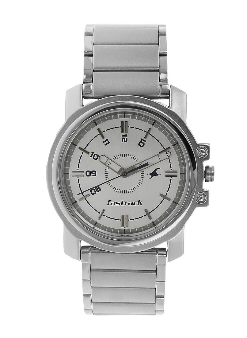 fastrack Fastrack Quartz Analog White Dial Stainless Steel Strap Watch ...