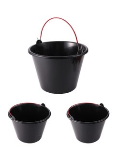 BMB tools Plastic Bucket -3 Piece, 10L, Black- Heavy-Duty Multi-Purpose ...