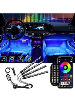 Generic Car Interior LED Strip Lights Kit Auto Ambient RGB LED Strip ...