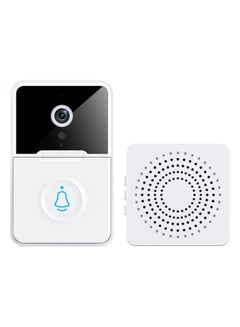Generic Smart Wireless Video Doorbell, 2.4GHz WiFi Doorbell Security Camera, Night Vision, Two ...