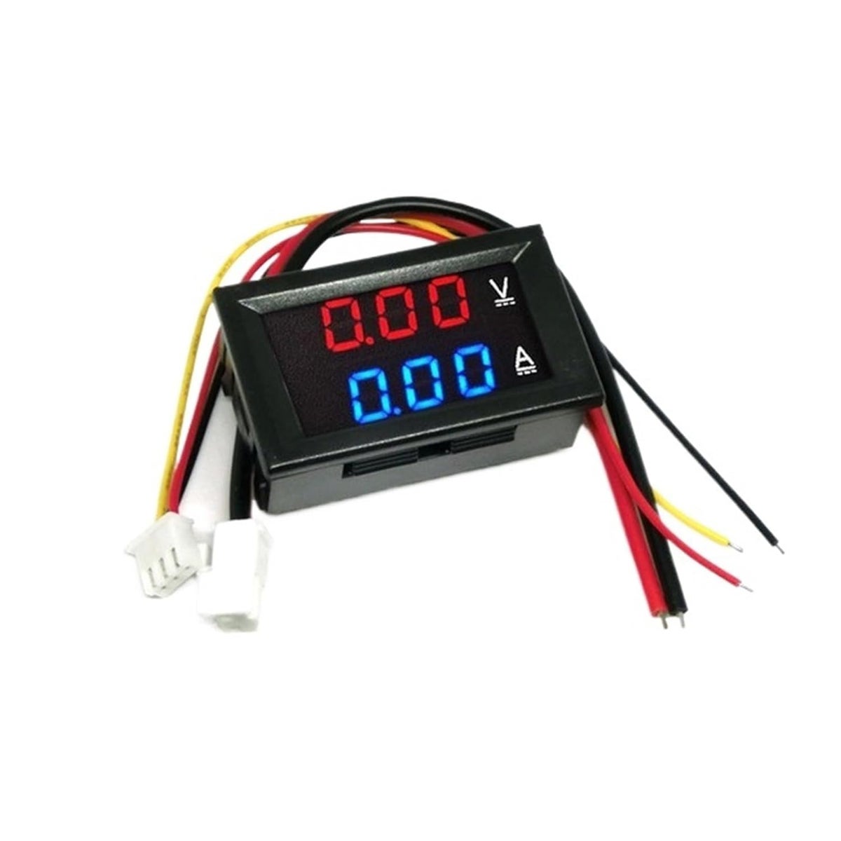 Generic Digital Voltmeter Ammeter DC 100V 10A Dual LED Display Red Blue ...
