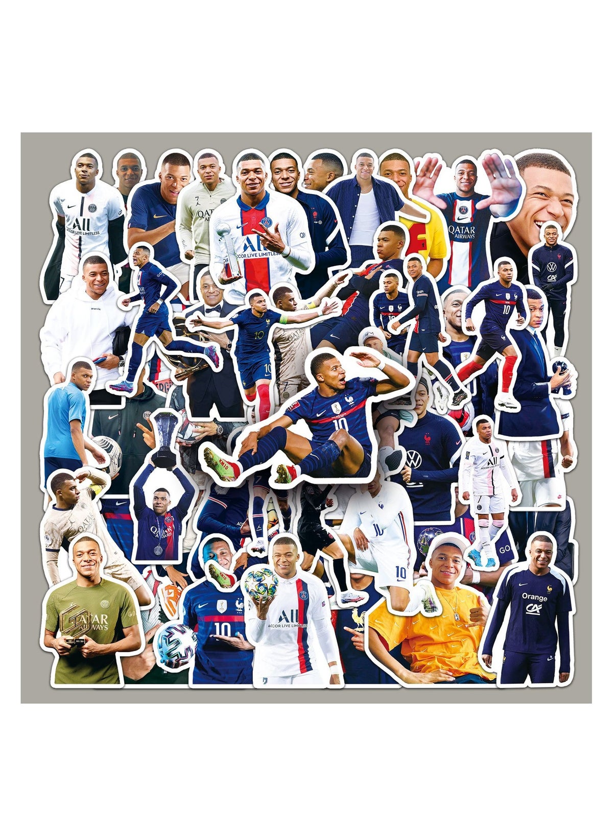 Generic 50-Piece Mbappe Cute Vinyl Waterproof Sticker | Best Price KSA ...