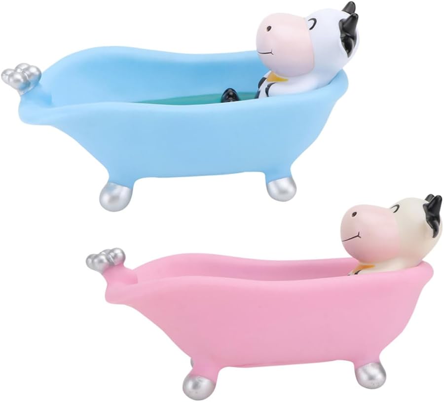 Generic Cartoon Cow Soap Dish Self Draining Soap Holder Adorable Animal ...