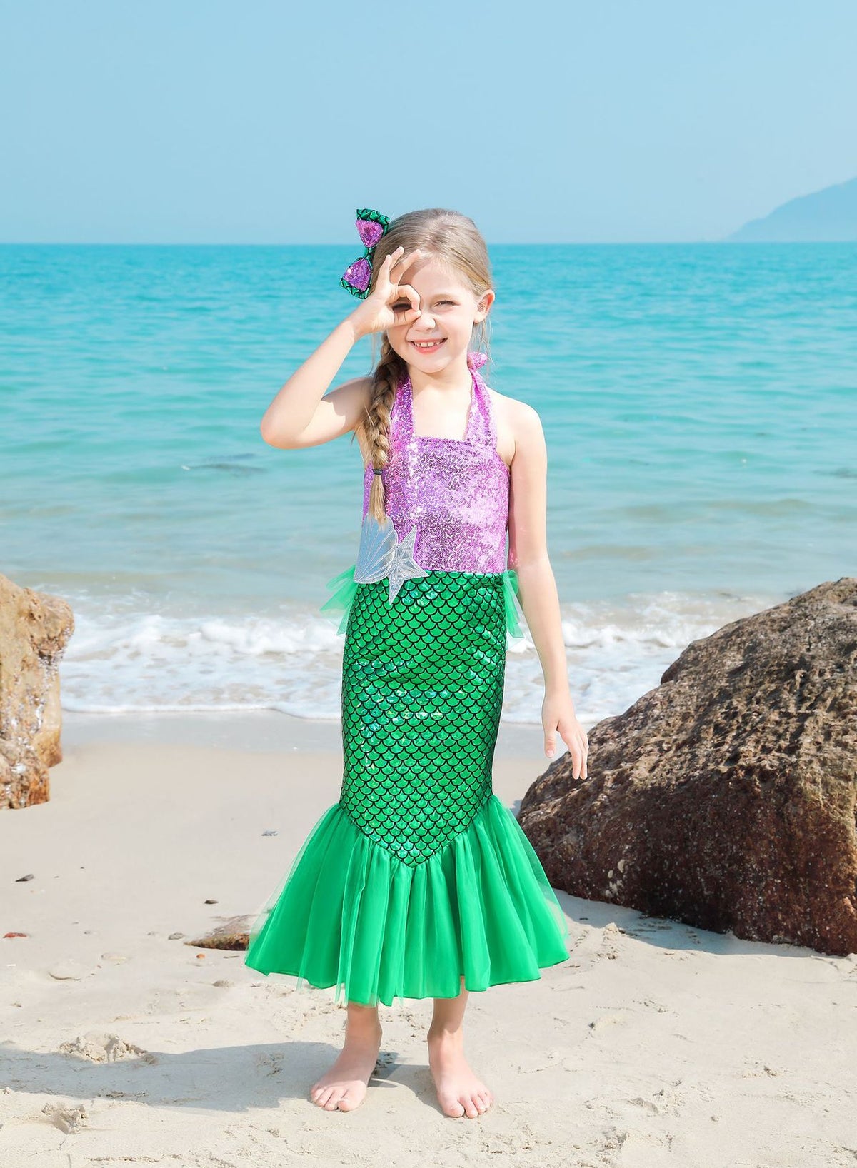 AUTOYSUR Girls Mermaid Costume Princess Dress Up | Best Price UAE ...