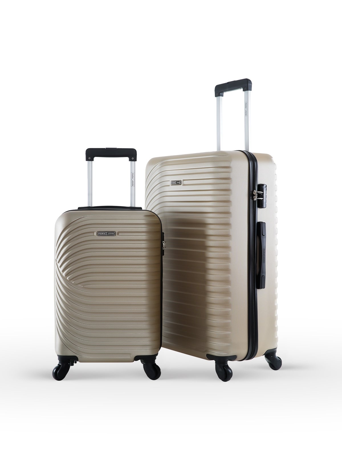 PARAJOHN Sparkle ABS Hardside Spinner Luggage Trolley Set Gold | Best ...