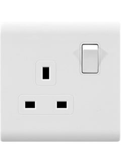 MODI MODI 13A 1 GANG SWITCH WITH SOCKET White UAE | Dubai, Abu Dhabi