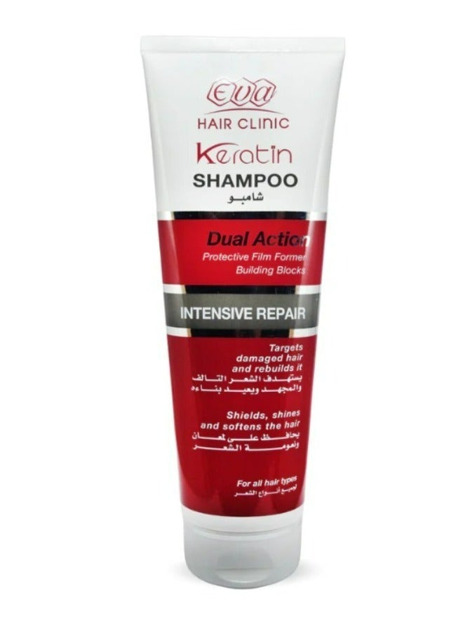 Eva Hair Clinic Keratin Intensive Repair Shampoo For All Hair Types 230 ...