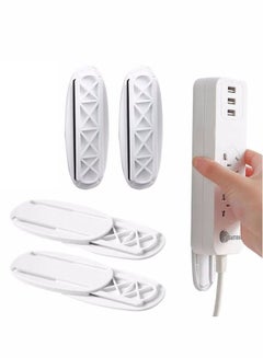 Generic 4 Piece Power Strip Bracket Wall Mounted Self Adhesive Non ...