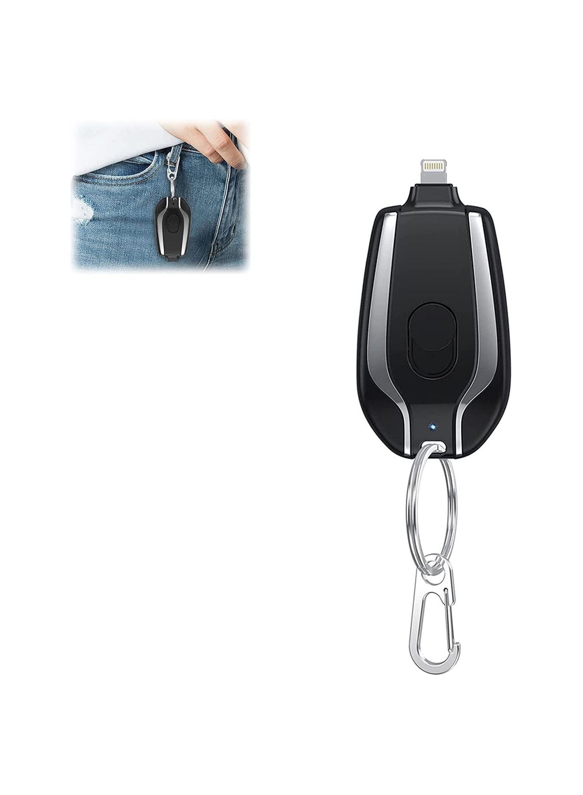 Generic 1250mAh Mini Power Emergency Pod Keychain Portable Charger for ...
