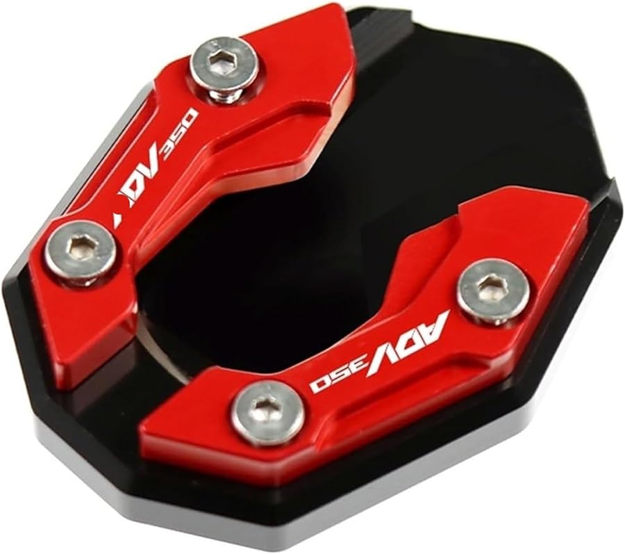 Generic Adv350 Red Motorcycle Kickstand Foot Side Stand Extension Pad ...