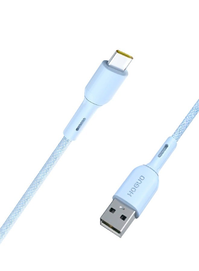 HOGUO 1 Meter USB Type-C Cable Output 5A Data Sync Quick Charging Blue ...