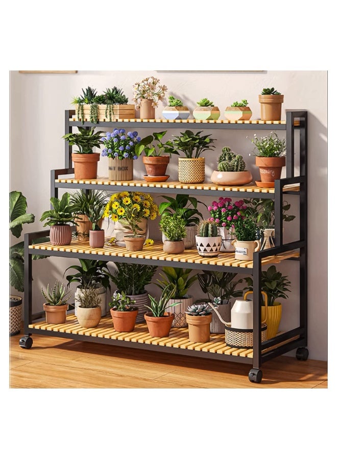 Generic 4-Tier Step Plant Shelves, Garden Large Succulent Stand,Height ...