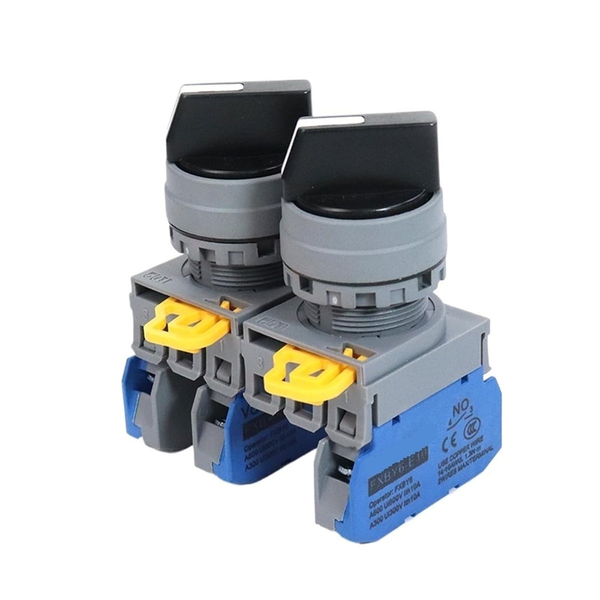 Generic 22mm Plastic Knob Rotary Switch 2 Position 1NC Momentary Self ...