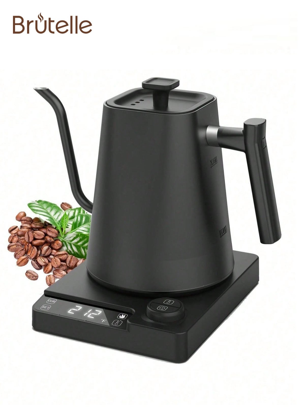 Brutelle Gooseneck Kettle V60 Coffee Kettle 1000ML 1200W Power Knob ...