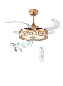 Alissa 42-Inch Gold Ceiling Fan with Light and Remote Control | 65W ...
