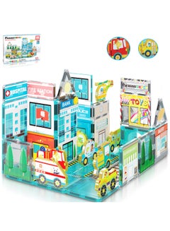 Picasso Picasso Magnetic 3D Metro City Set with 8 Vehicles 50 Pieces ...