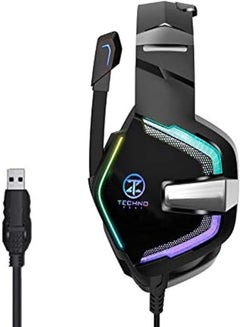 Techno Zone K69 USB Surrounded Gaming Headphone With LED Lights, mic ...
