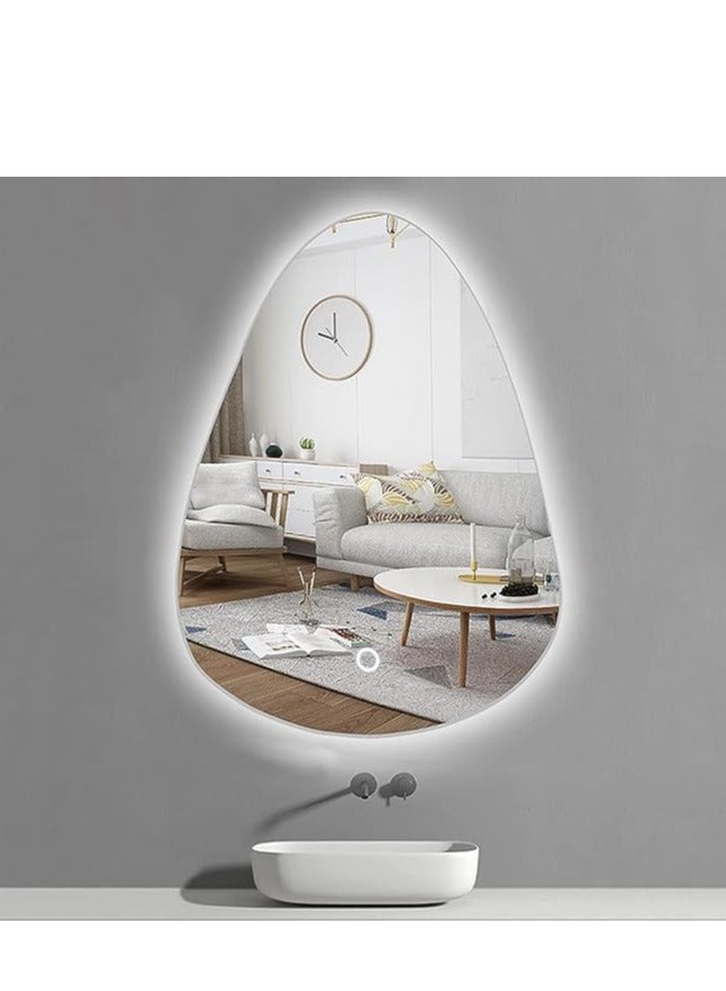 Vparty Smart LED Water Drop Shape Bathroom Mirror with Motion Sensor ...